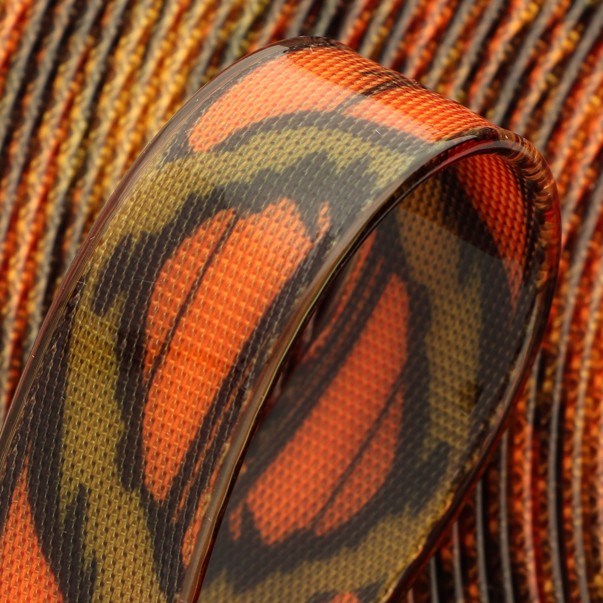 BioThane 'GOLD' ® Oranje Camo Translucent (CL520-OR01) 19 mm - 2,5 mm ...