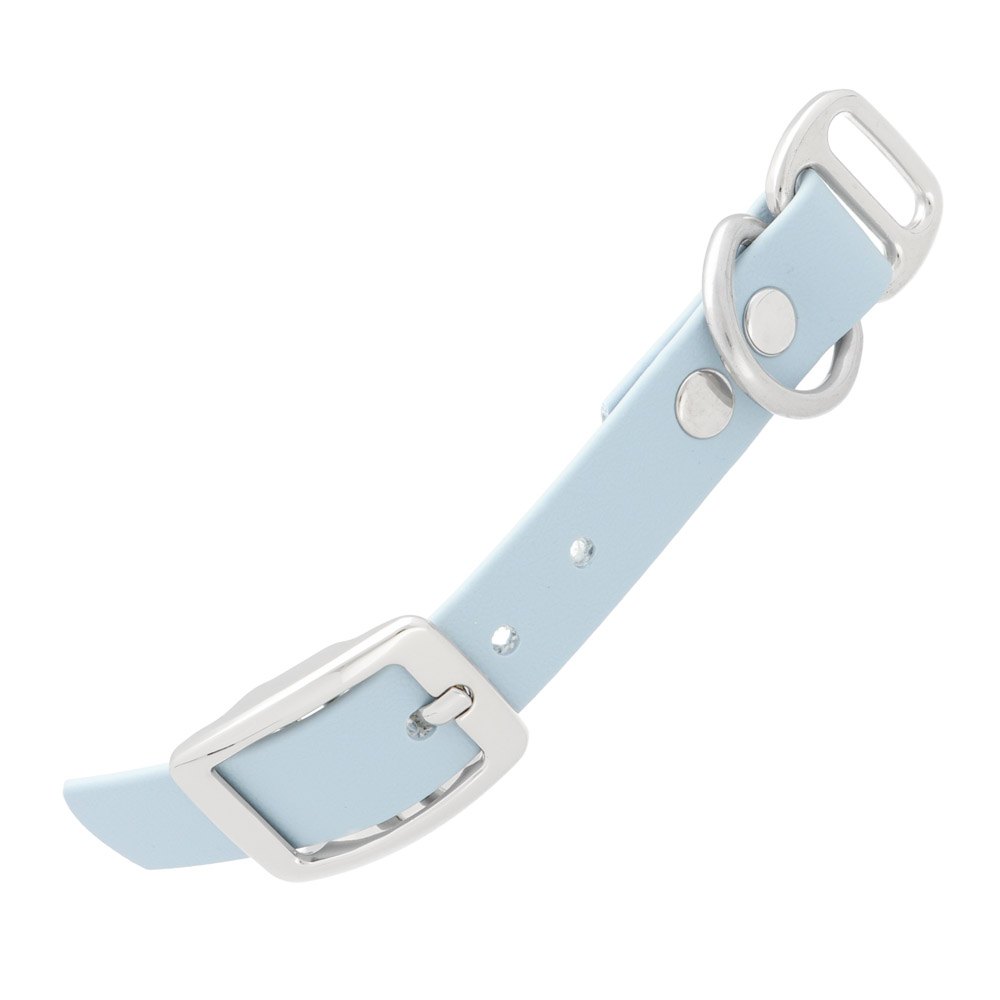 Pastel Blauw - 20 mm Biothane Adapter Met Holnieten